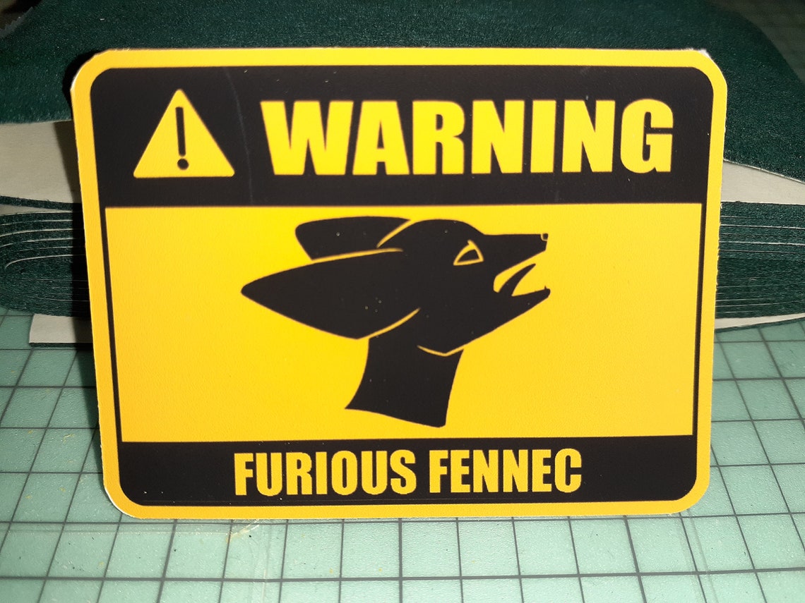 Vinyl Warning Stickers Various Species Furry Sticker - Etsy