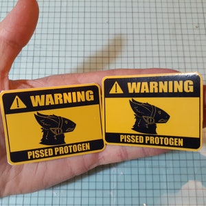 Vinyl Warning Stickers Various Species Furry Sticker - Etsy