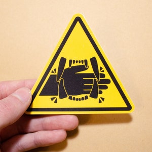 Bite Warning Sticker and Con Badge - Etsy