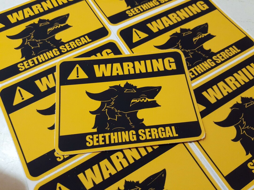 Seething Sergal Vinyl Sticker - Etsy