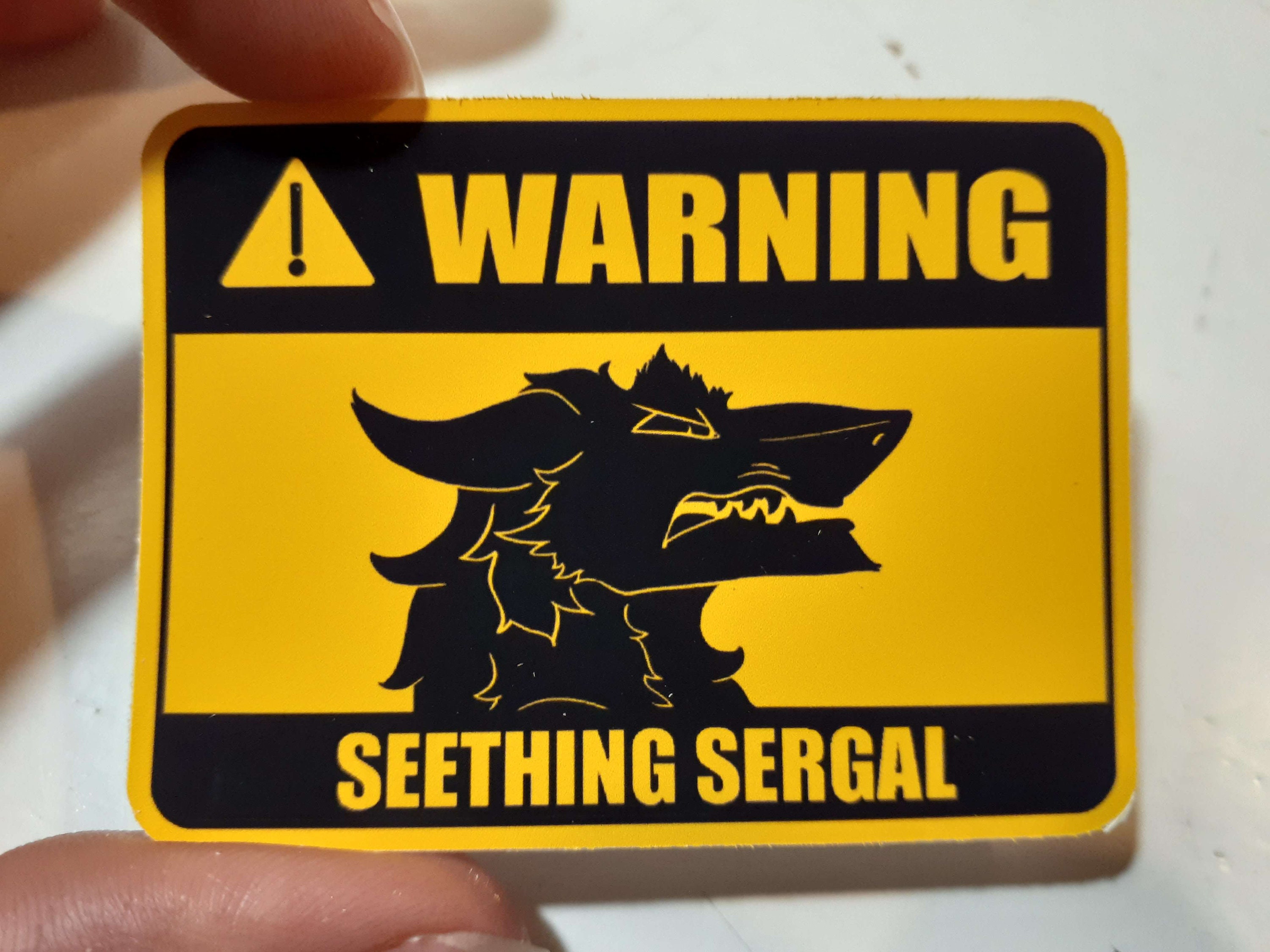 Seething Sergal Vinyl Sticker - Etsy