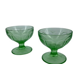 Green Sundae Glass - Etsy