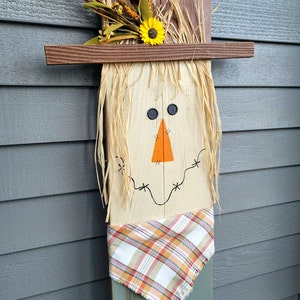 Scarecrow Porch Leaner, Fall Porch Leaner, Reclaimed Wood Scarecrow ...