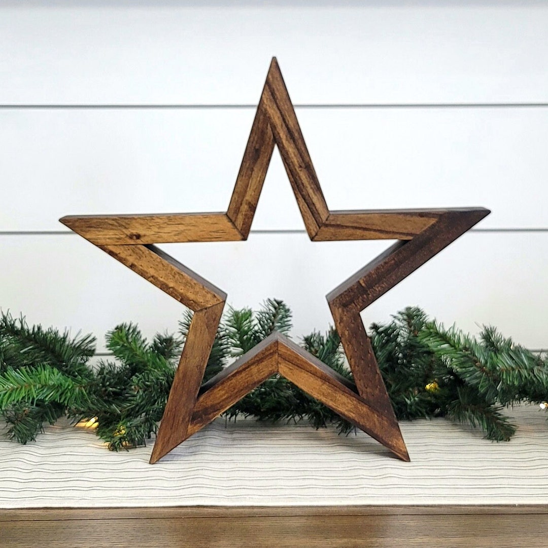 Rustic Wood Star, Wood Star, Christmas Star, Christmas Decor, Rustic ...