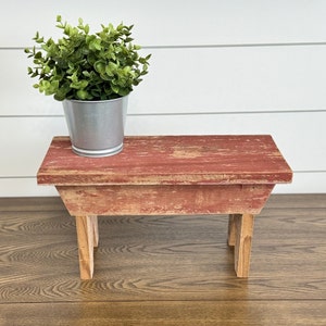Rustic Wood Bench, Small Wood Bench, Barn Wood Bench, Barn Wood Riser ...