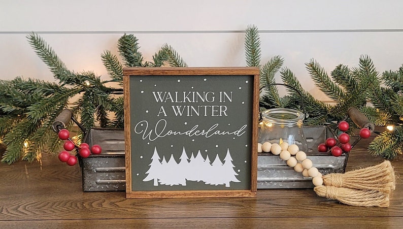 Walking in A Winter Wonderland Sign Winter Wonderland - Etsy