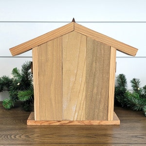 Rustic Wood Nativity Stable, Manger, Wood Nativity Barn, Nativity ...