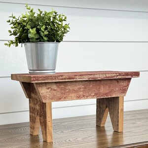 Rustic Wood Bench, Small Wood Bench, Barn Wood Bench, Barn Wood Riser ...