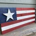 Rustic American Flag, American Flag Sign, Wood Flag, Patriotic Decor ...