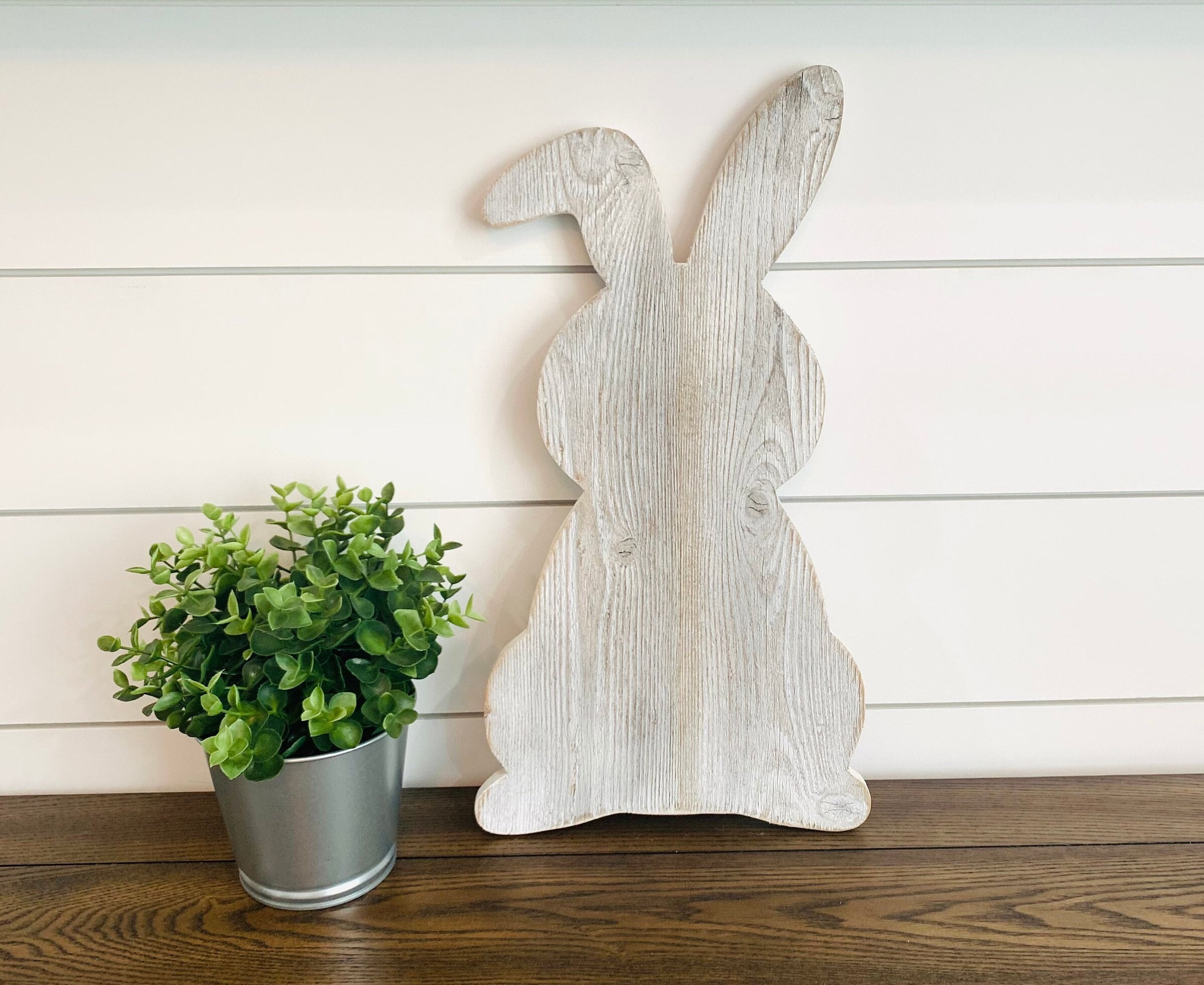 Rustic Wood Bunny Wood Easter Bunny Easter Decor Spring - Etsy