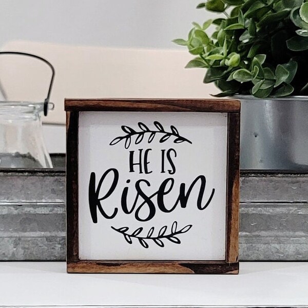 He is Risen Sign - Etsy
