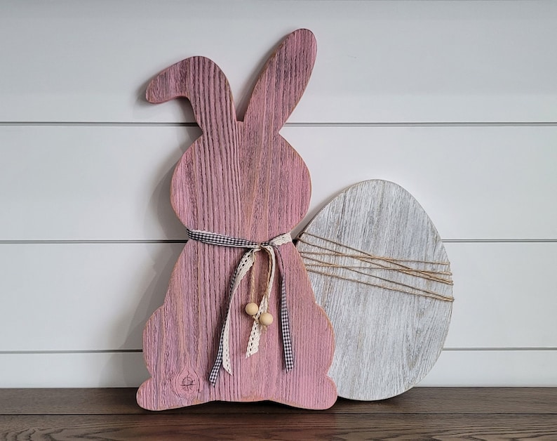 Rustic Wood Bunny Wood Easter Bunny Easter Decor Spring | Etsy
