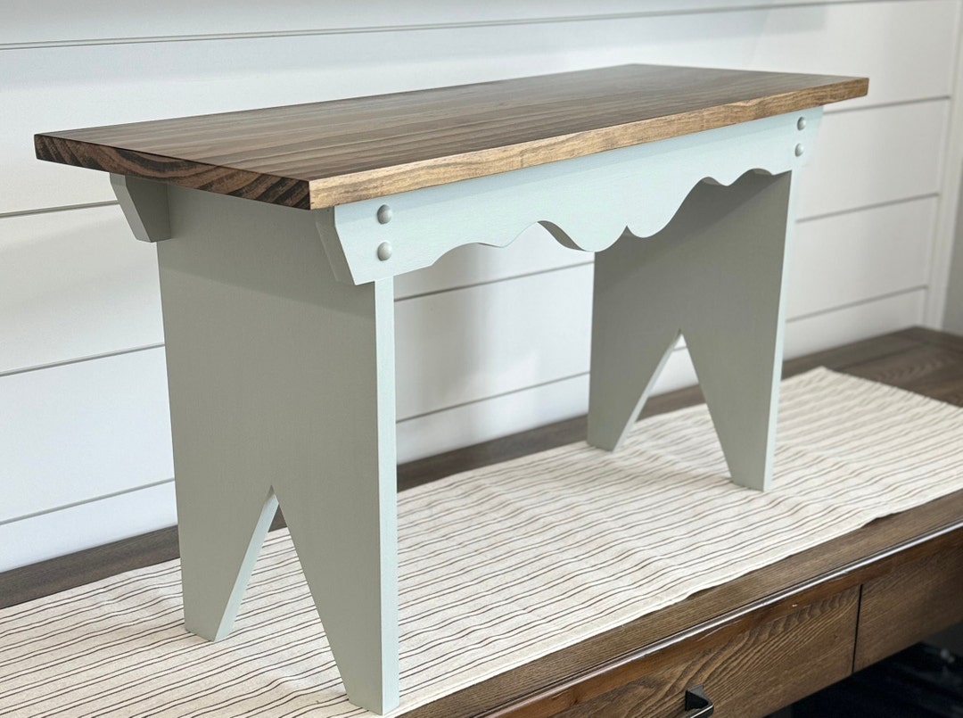 Rustic Wood Bench, Cottage Bench, Vintage Farmhouse Bench, Primitive ...