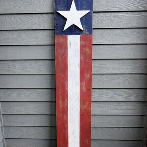 Rustic American Flag Porch Leaner, American Flag, Wood Flag. Rustic ...