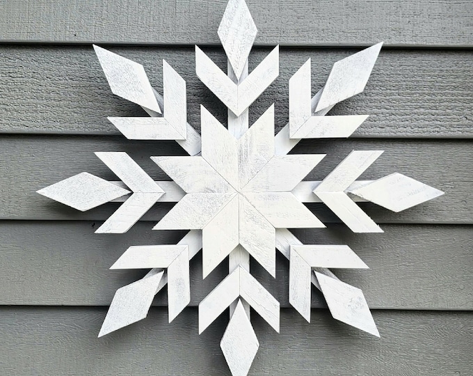 Rustic Wood Snowflake, Wood Snowflake, Christmas Decor, Winter Decor ...