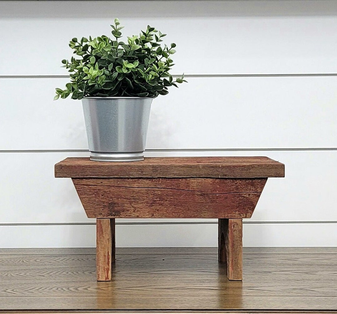 Rustic Wood Bench, Small Wood Bench, Barn Wood Bench, Barn Wood Riser ...