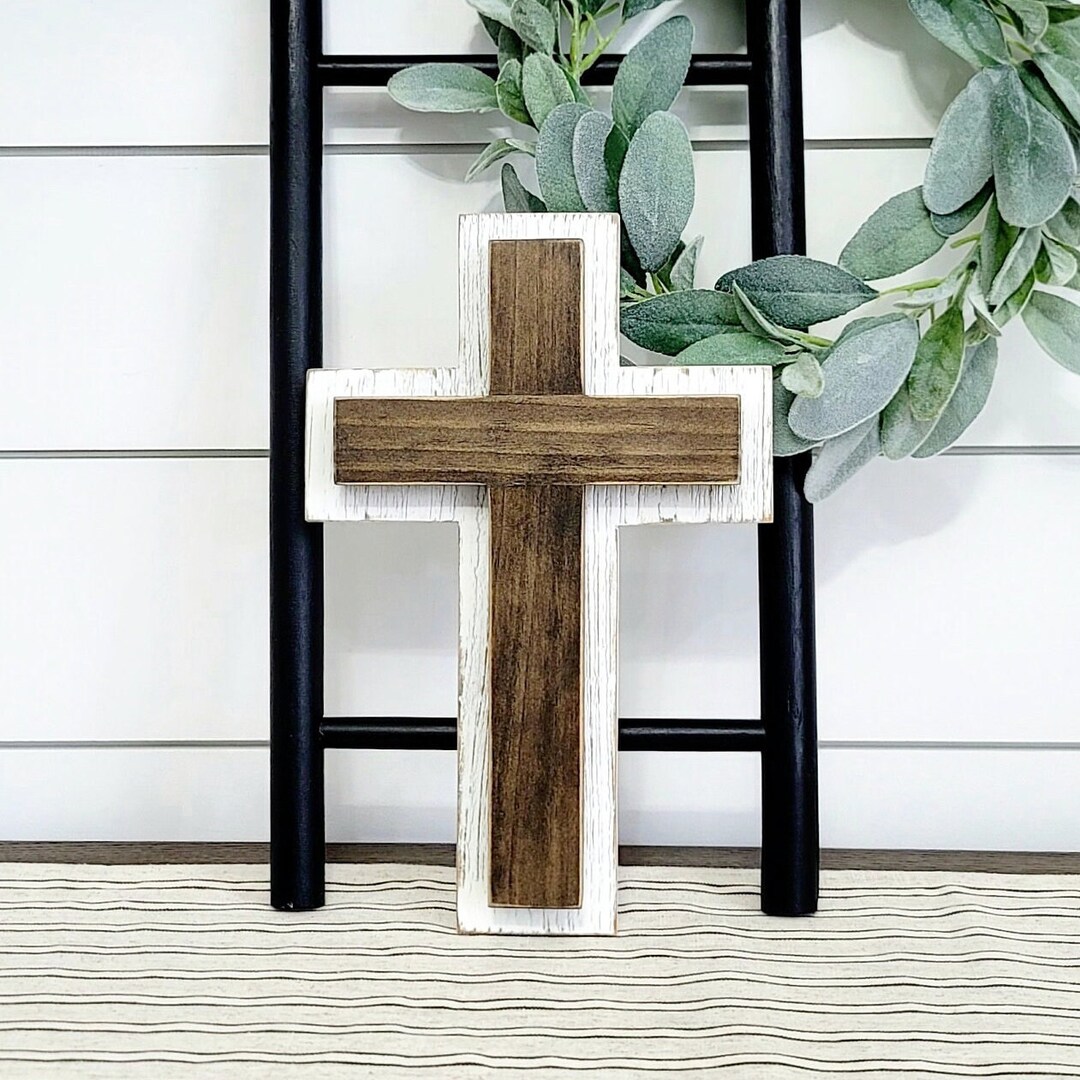 Wooden Cross, Cross Decor, Religious Decor, Baptism Gift, Rustic Wood ...