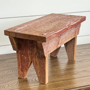 Rustic Wood Bench, Small Wood Bench, Barn Wood Bench, Barn Wood Riser ...