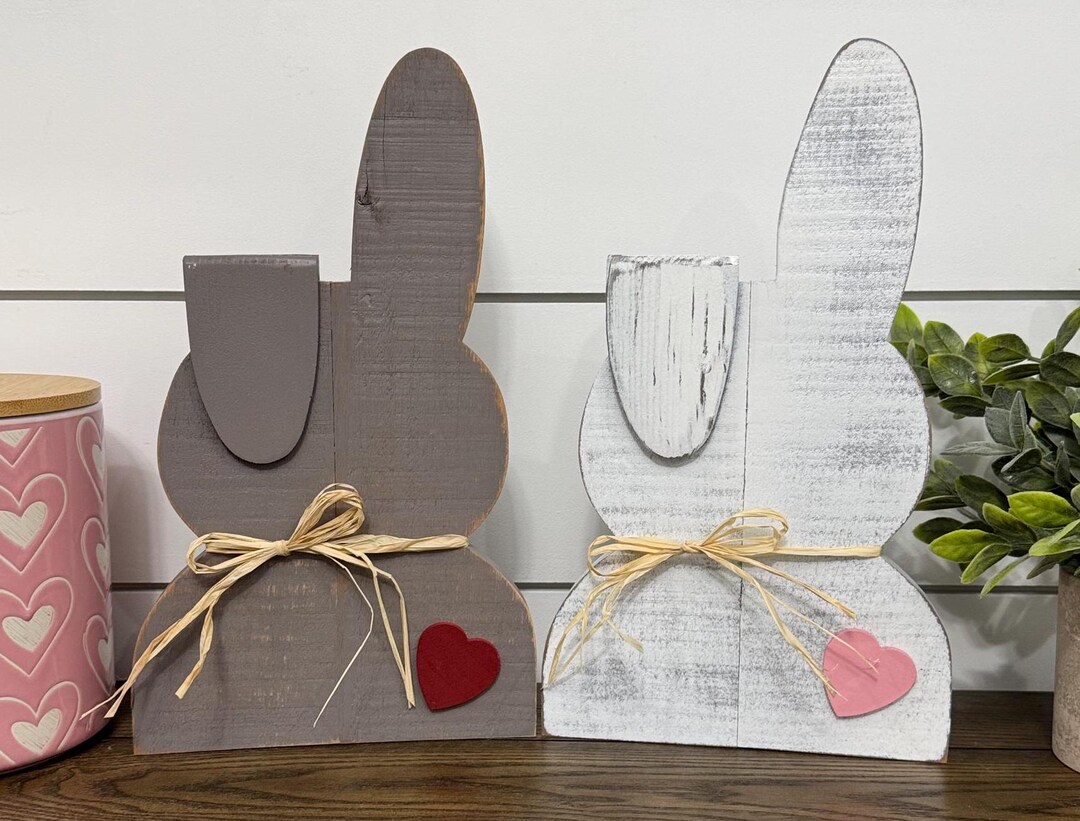 Rustic Wood Bunny, Wood Bunny, Bunny Decor, Easter Decor, Wood Easter ...