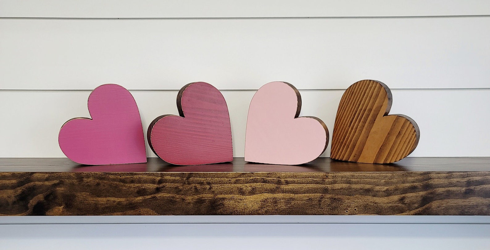 Chunky Wood Heart, Small Wood Heart, Tiered Tray Heart, Valentines ...