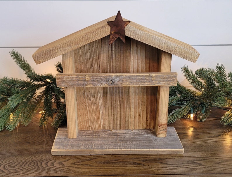 Rustic Wood Nativity Stable Manger Wood Nativity Barn - Etsy
