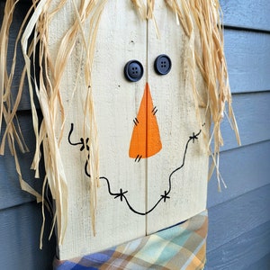 Scarecrow Porch Leaner, Fall Porch Leaner, Reclaimed Wood Scarecrow ...