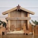 Rustic Wood Nativity Stable, Manger, Wood Nativity Barn, Nativity ...