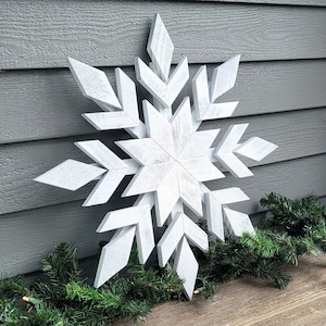Rustic Wood Snowflake, Wood Snowflake, Christmas Decor, Winter Decor ...
