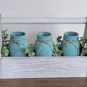 Rustic Wood Tool Box, Distressed White Wood Box, Wood Garden Box ...