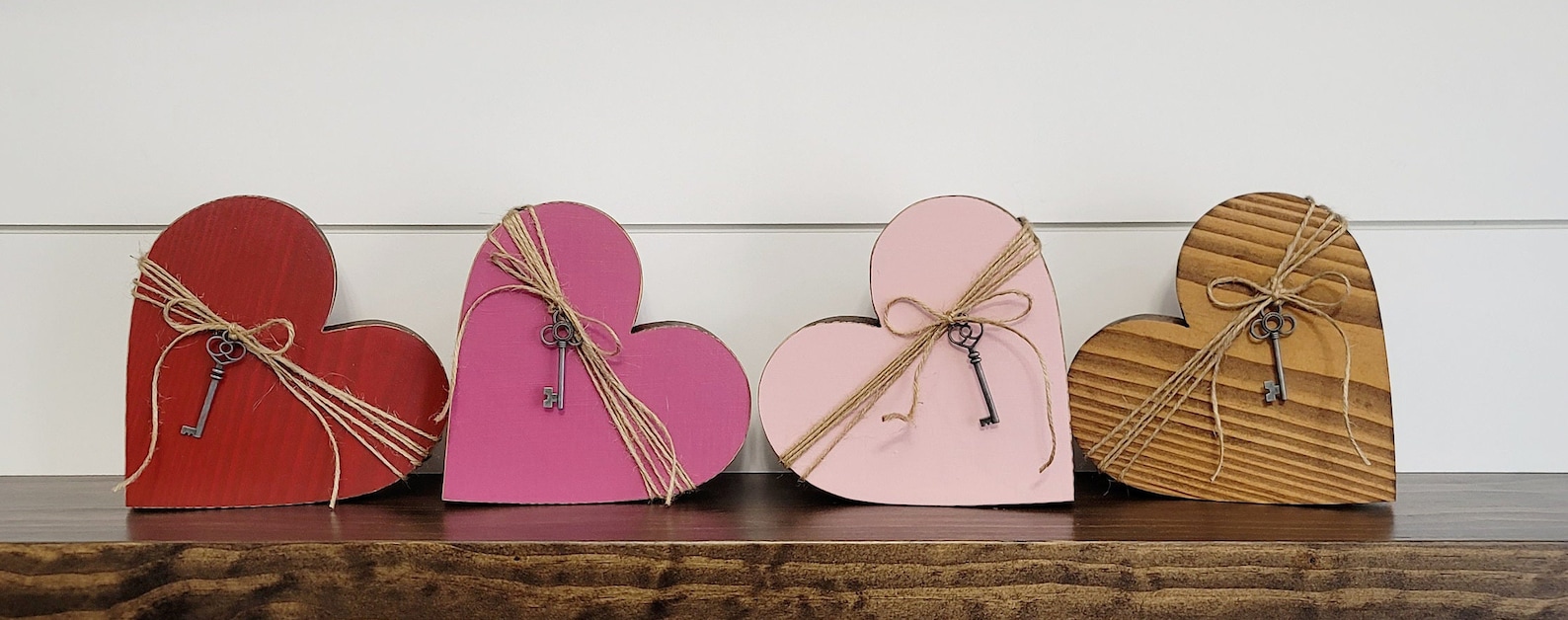 Chunky Wood Heart, Small Wood Heart, Tiered Tray Heart, Valentines ...