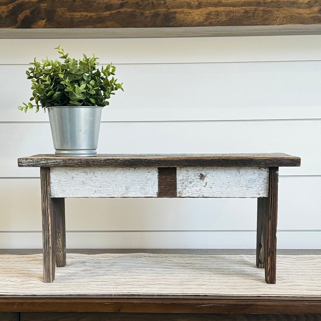 Small Rustic Wood Bench, Small Wood Bench, Barn Wood Bench, Rustic ...