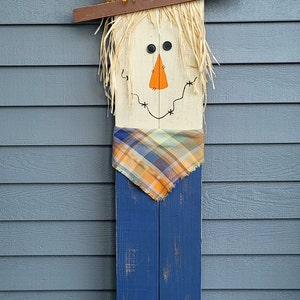 Scarecrow Porch Leaner, Fall Porch Leaner, Reclaimed Wood Scarecrow ...