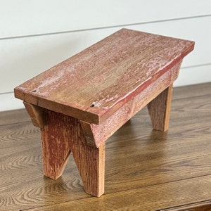 Rustic Wood Bench, Small Wood Bench, Barn Wood Bench, Barn Wood Riser ...
