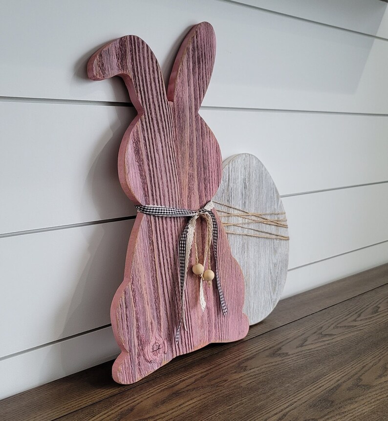 Rustic Wood Bunny Wood Easter Bunny Easter Decor Spring | Etsy
