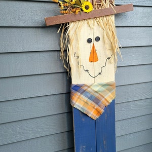 Scarecrow Porch Leaner, Fall Porch Leaner, Reclaimed Wood Scarecrow ...