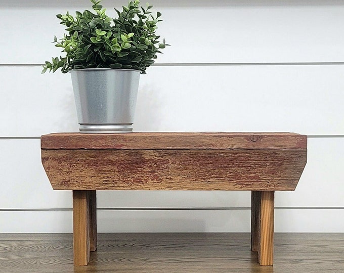 Rustic Wood Bench, Small Wood Bench, Barn Wood Bench, Barn Wood Riser ...