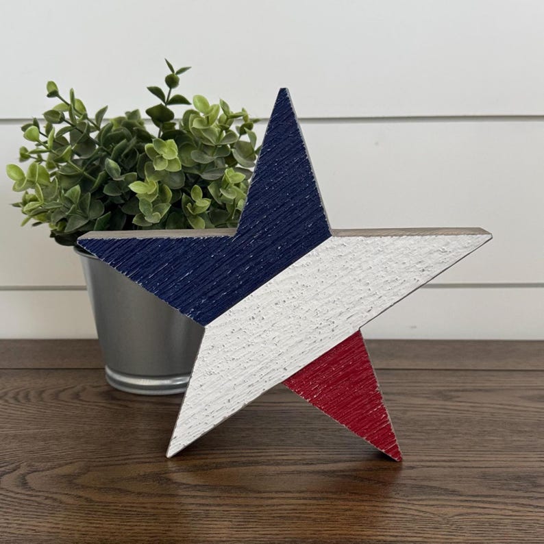 Rustic American Flag Star: Reclaimed Wood Independence Day Decor - Etsy