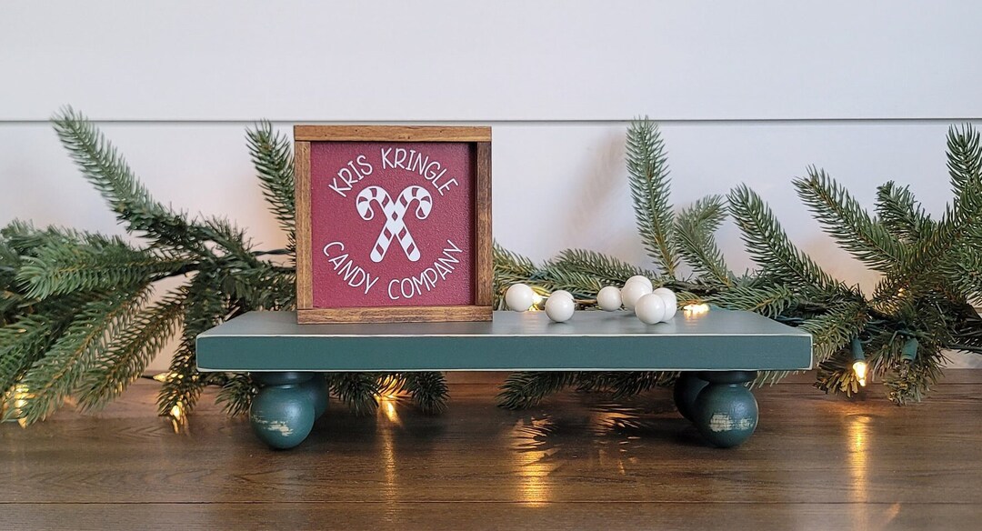 Kris Kringle Candy Company Wood Sign, Santa Clause, Christmas Mini Sign ...