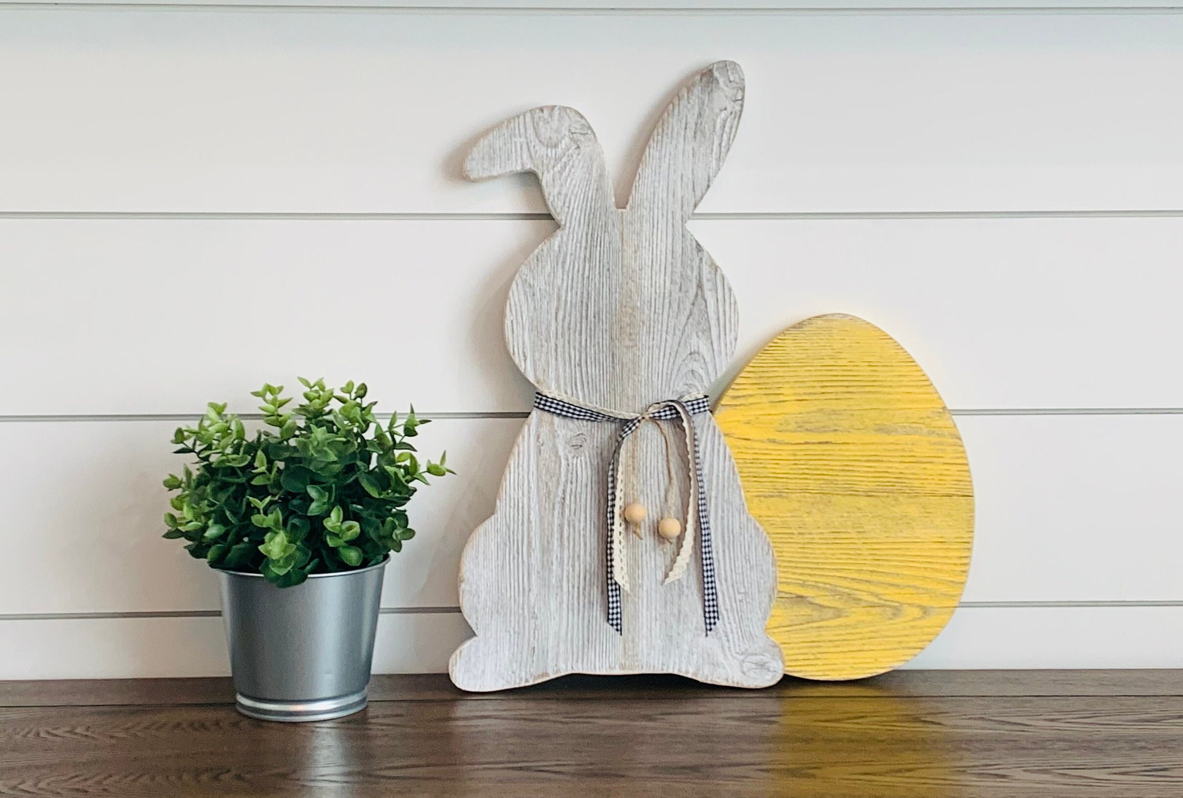 Rustic Wood Bunny Wood Easter Bunny Easter Decor Spring - Etsy