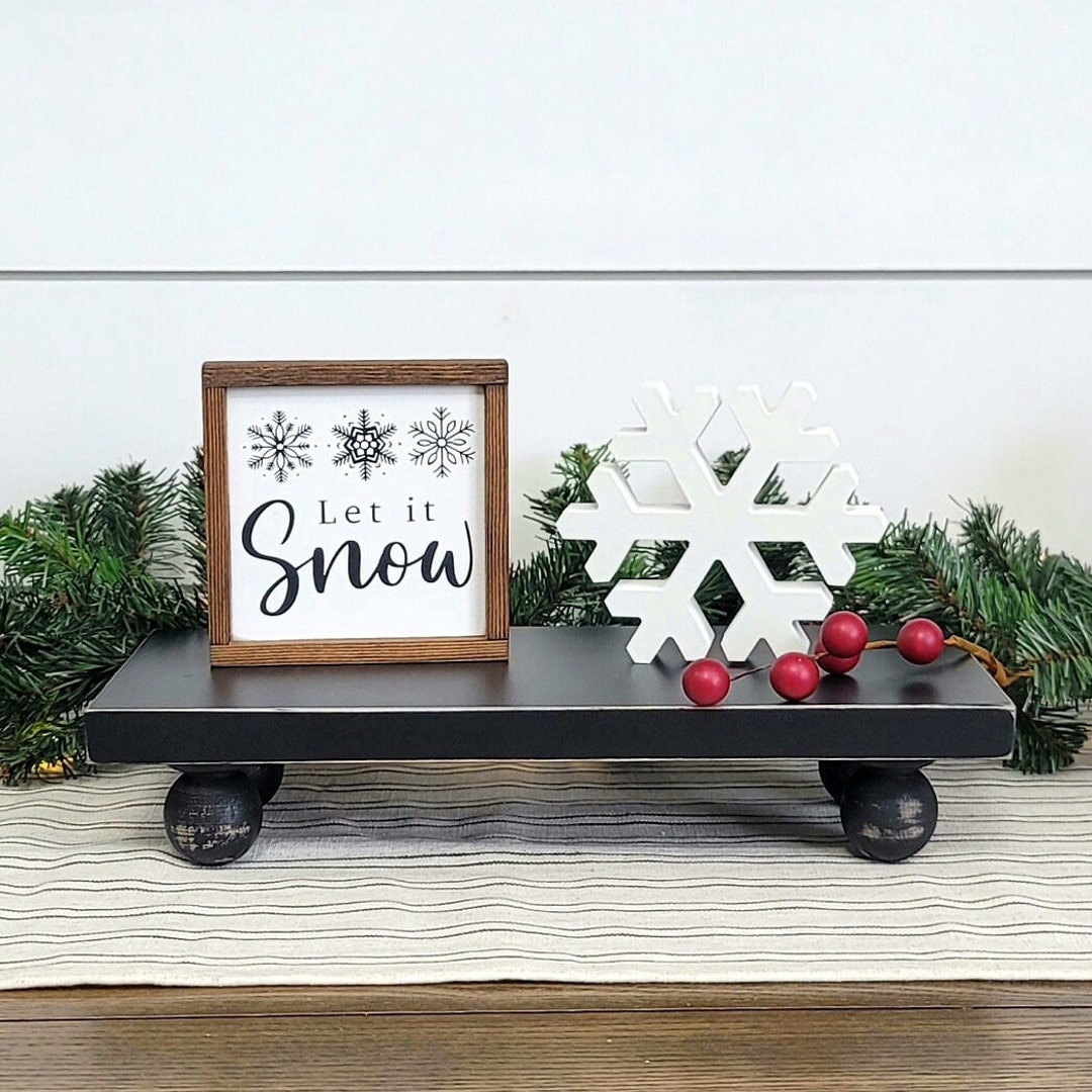 Let It Snow Mini Wood Sign, Let It Snow, Wood Sign, Winter Decor ...