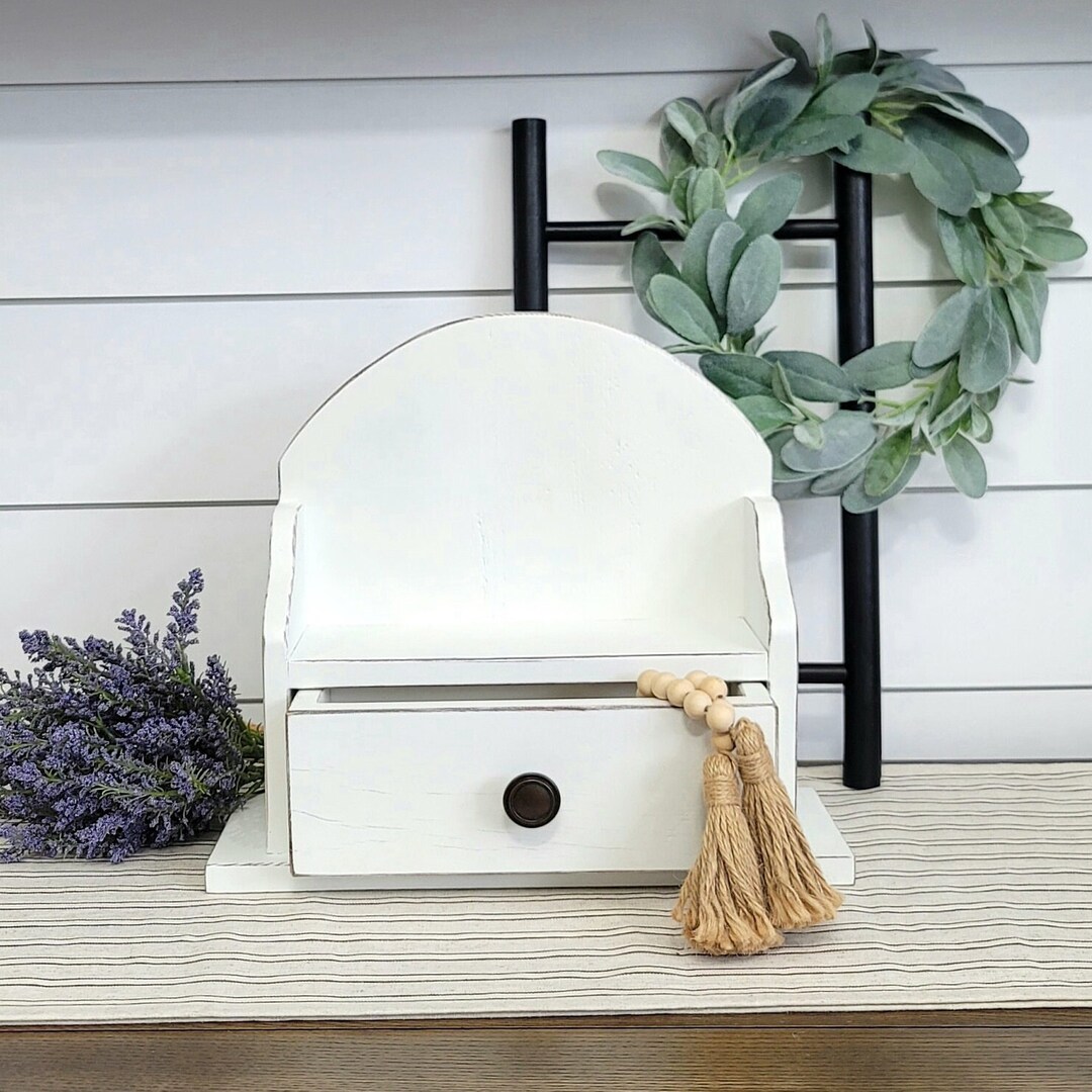 Rustic Wood Shelf With Box, Wood Shelf, Primitive Wall Box, Wood Cubby ...