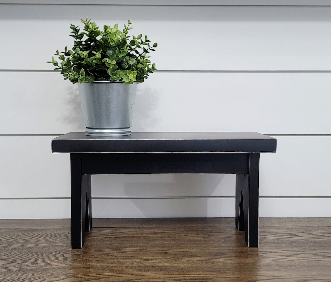 Small Wood Bench, Wood Riser, Farmhouse Bench, Rustic Wood Riser ...