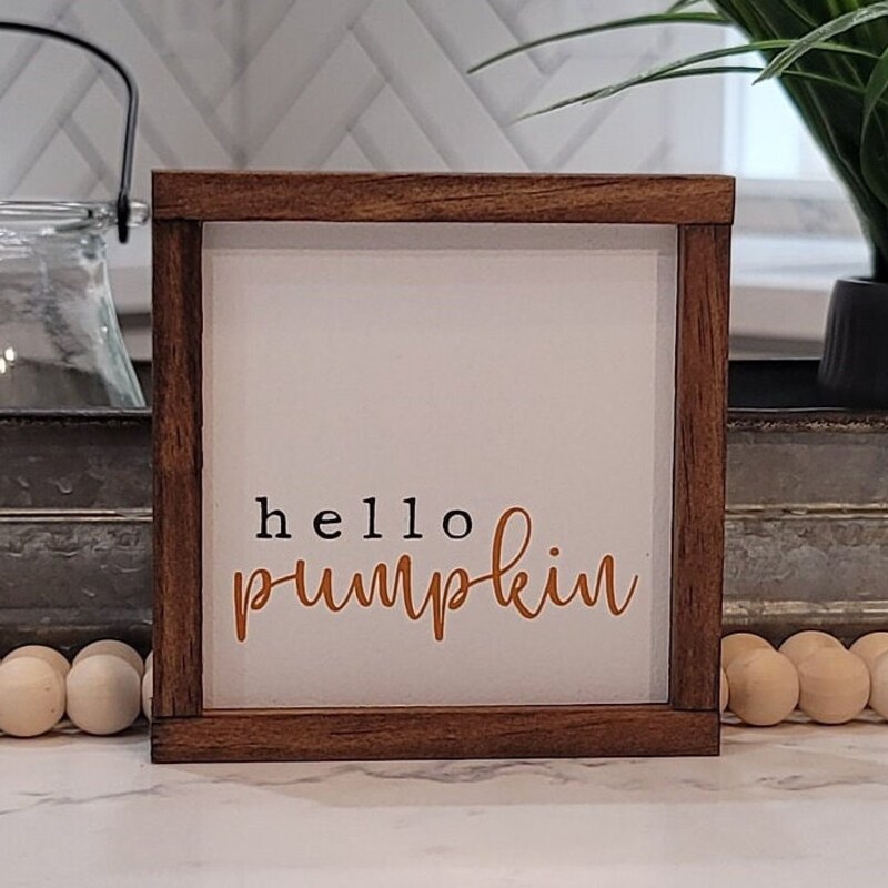 Hello Pumpkin Sign - Etsy