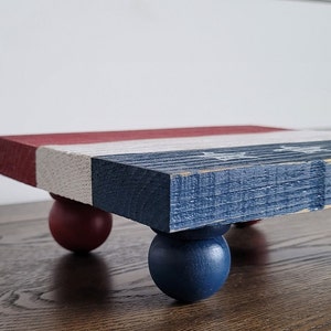 Rustic American Flag Riser, Wood Riser, 4th of July Decor, Pedestal ...