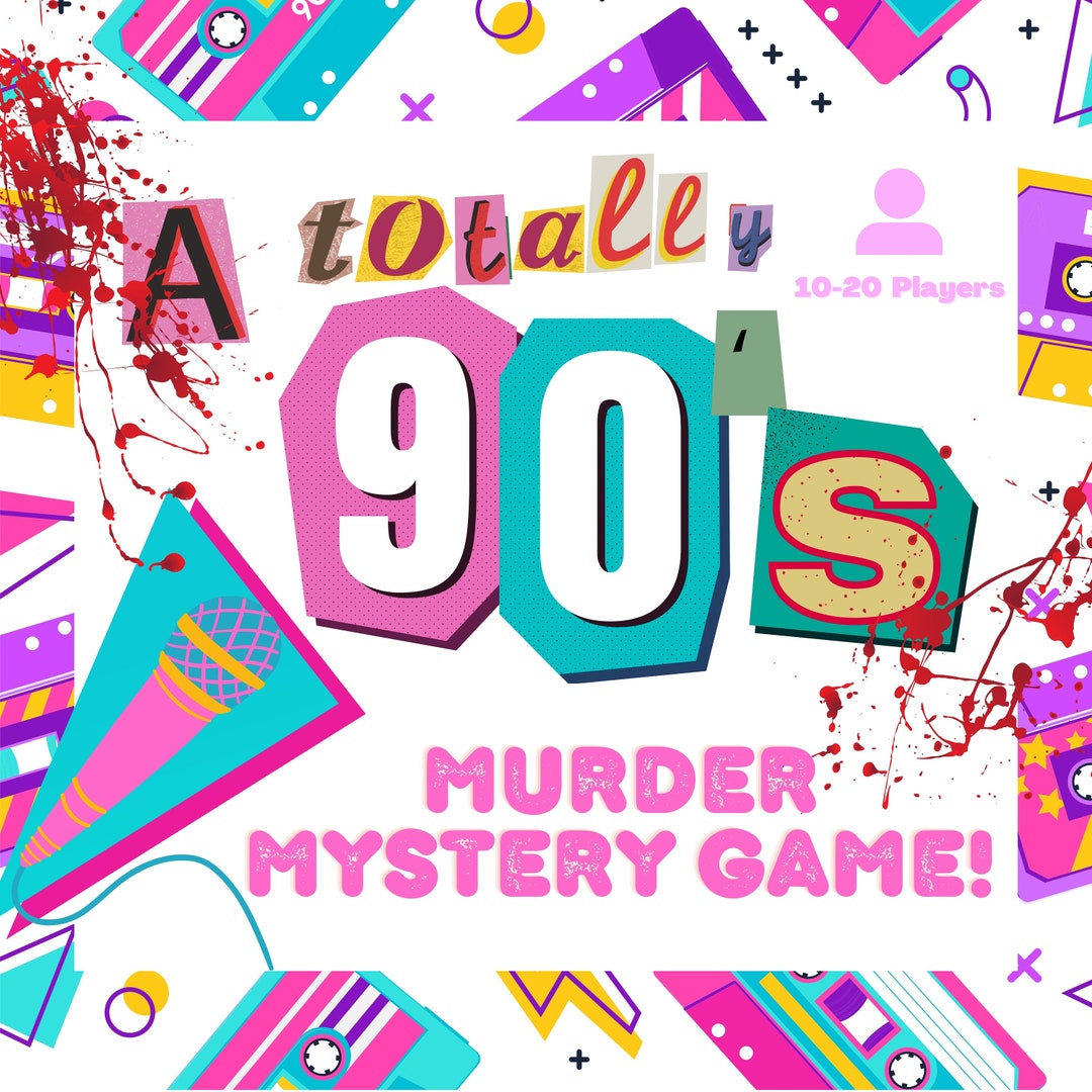 10-20 Players/90s Themed Murder Mystery/adult Murder Mystery Party Kit ...