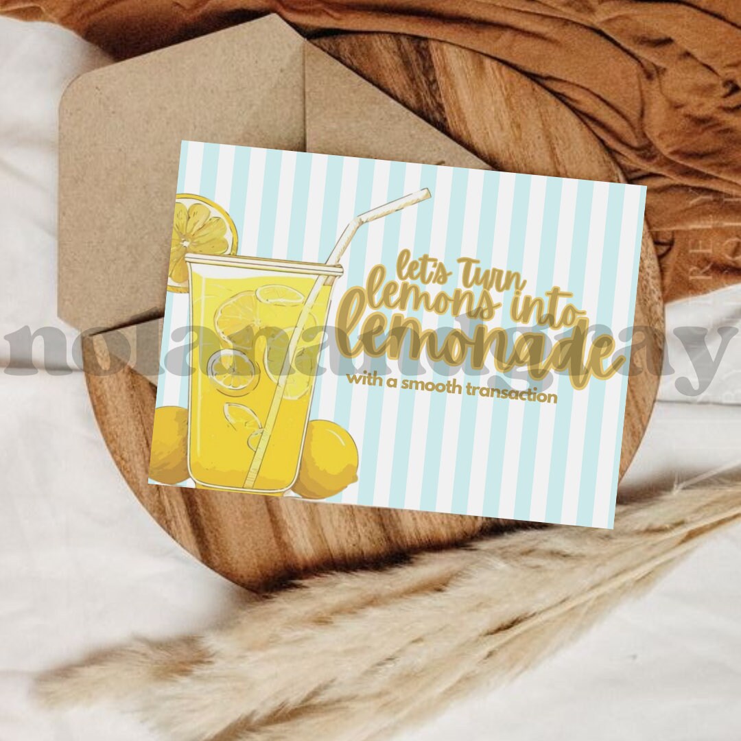 Let's Turn Lemons Into Lemonade: Client Mailer Template - Etsy