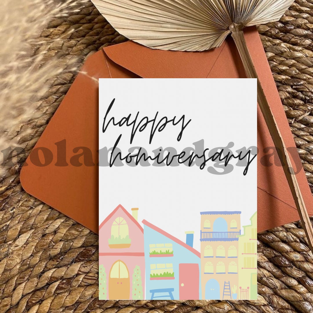 Happy Anniversary: Greeting Card Template - Etsy