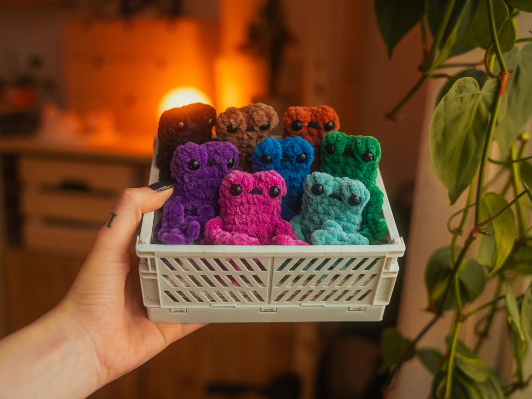 MOODY COLORED Baby Froggies // Crocheted Plushie - Fidget Toy - Worry ...
