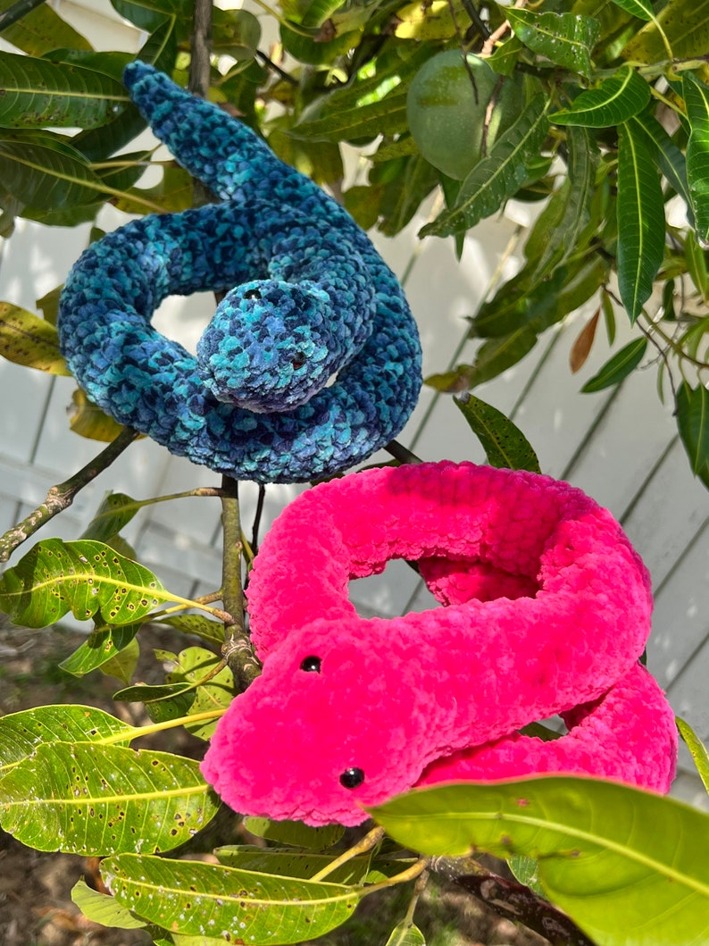 Large Crochet Snake - Handmade Crochet Amigurumi Plush - Etsy