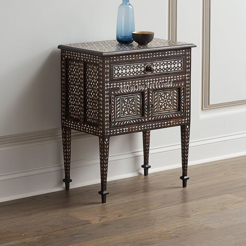 Bone Inlay Nightstand - Etsy